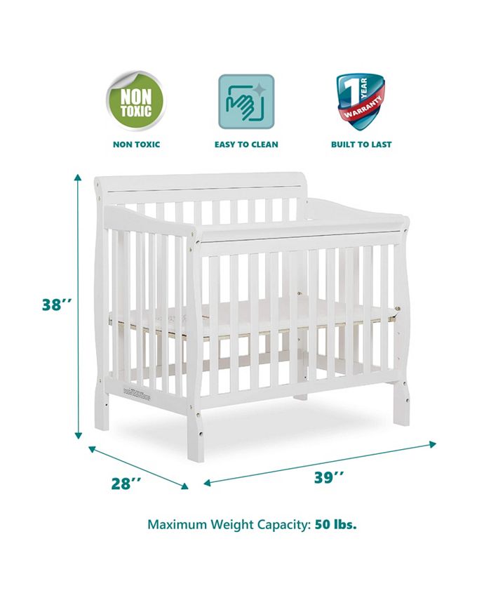 Dream On Me Baby Aden Convertible 4-in-1 Mini Crib, Natural - Macy's
