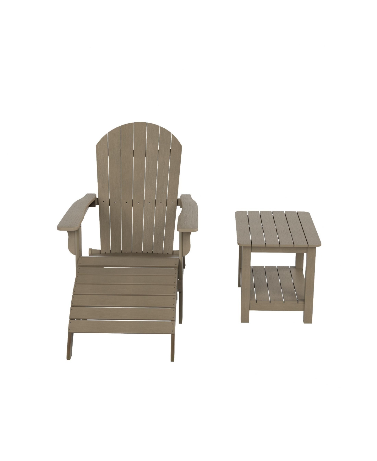 Click here for 3-Piece Outdoor Adirondack Chair with Ottoman and... prices