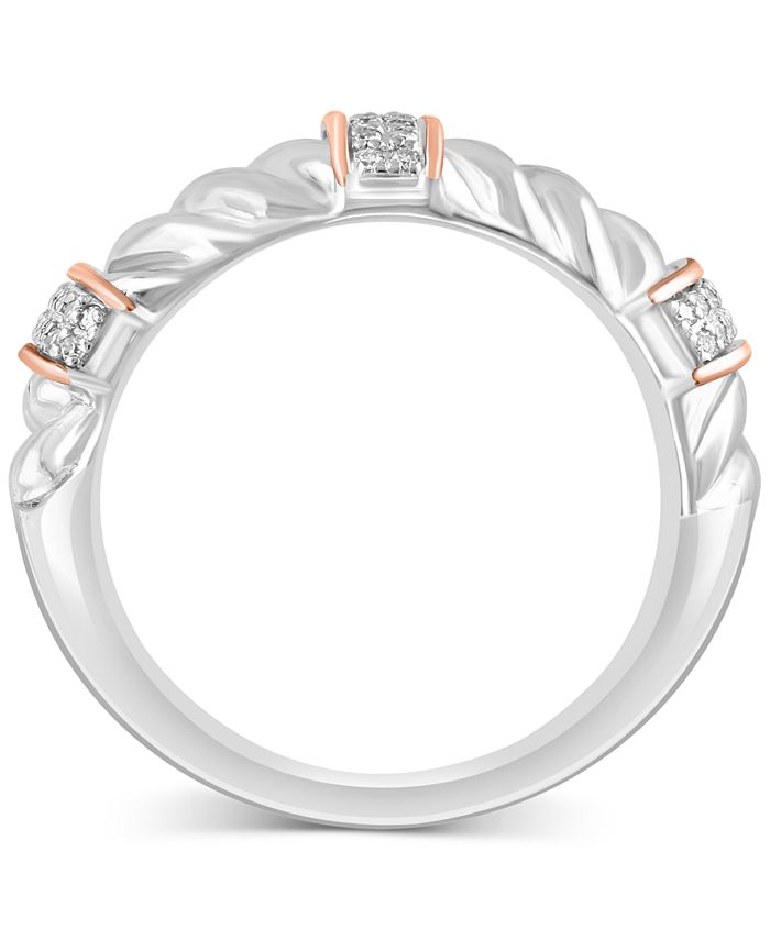 EFFY Collection EFFY® Diamond Contrasting Vertical Bar Ring (1/6 ct. t ...