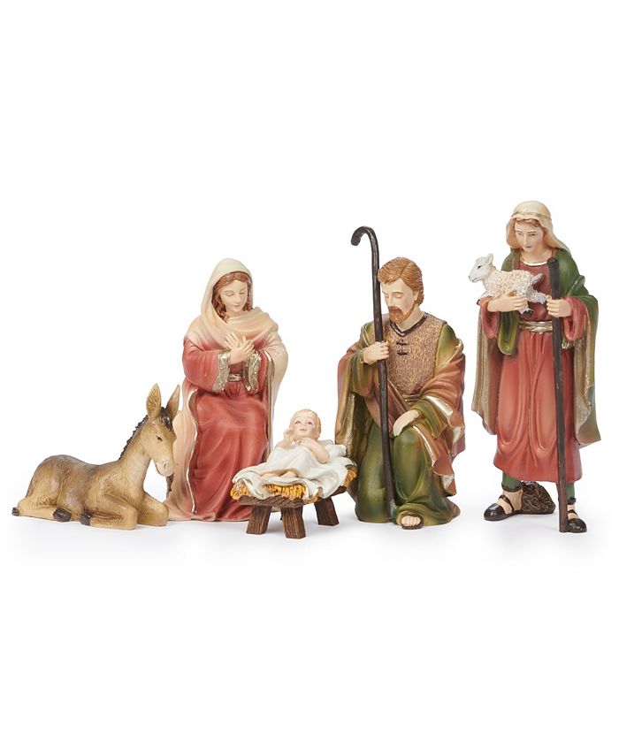 Roman 12" H 6 Piece Nativity Set - Macy's