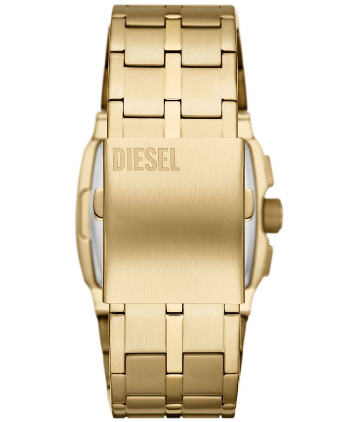 Diesel Men's Cliffhanger Quartz Chronograph Gold-Tone Stainless Steel ...