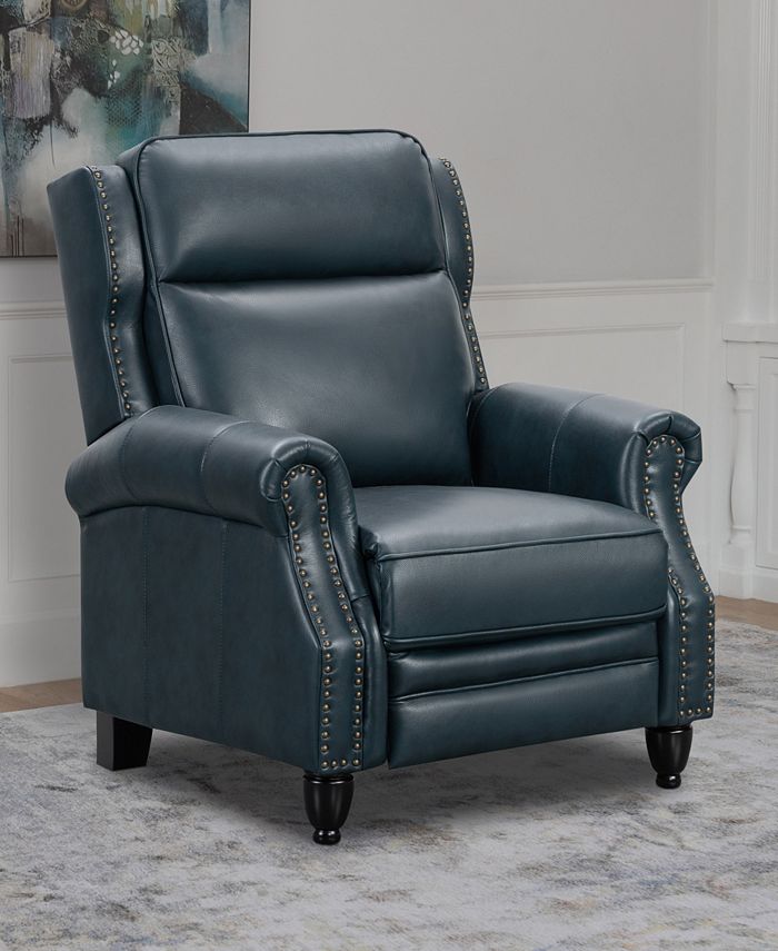 Abbyson Living Polly Leather Pushback Recliner - Macy's