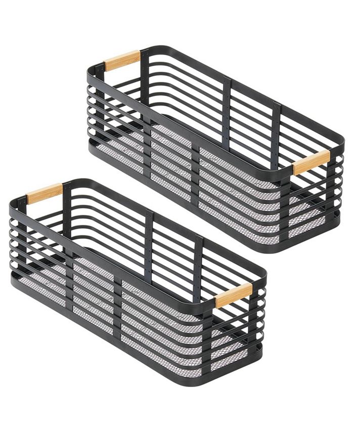 Mdesign Metal Wire Rustic Food Storage Bin Basket 2 Pack Macys