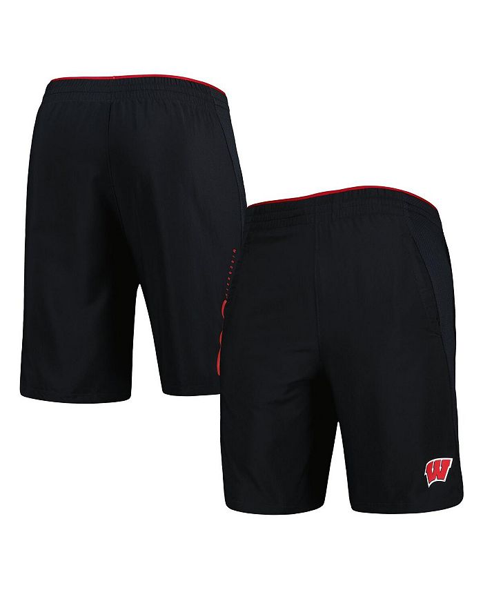 Under Armour Men's Black Wisconsin Badgers Woven Shorts - Macy's