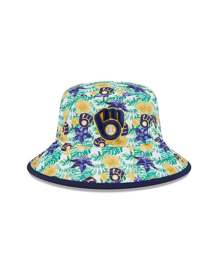 New Era Men's Milwaukee Brewers Tropic Floral Bucket Hat - Macy's