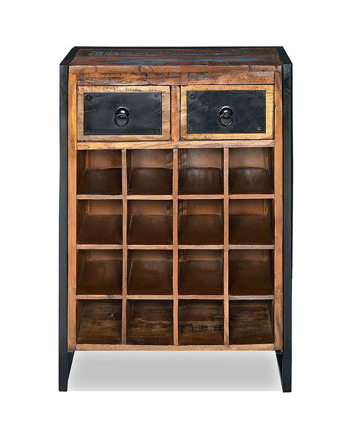 vidaXL Wine Rack for 16 Bottles Solid Reclaimed Wood - Macy's