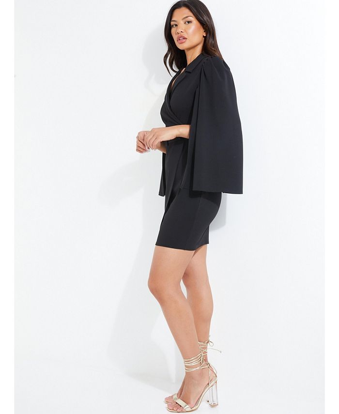 QUIZ Women's Cape Sleeve Mini Dress - Macy's