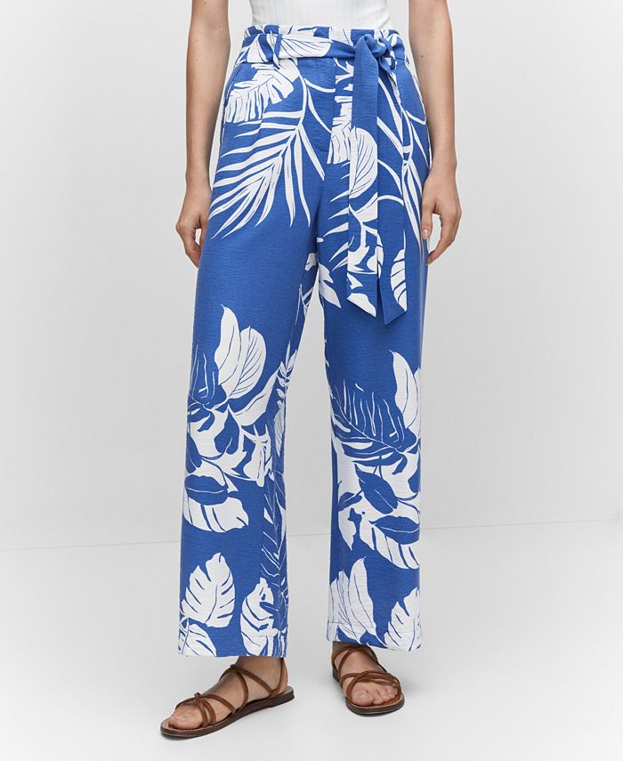 MANGO Women's Tropical Print Pants - Macy's