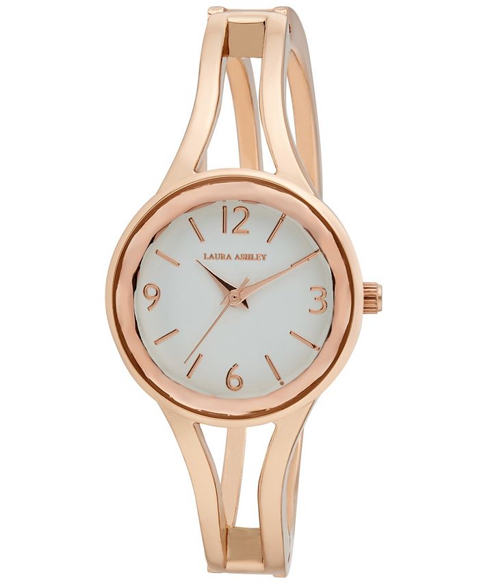 Laura Ashley Women's Quartz Rose Gold-Tone Alloy Watch 28mm - Macy's