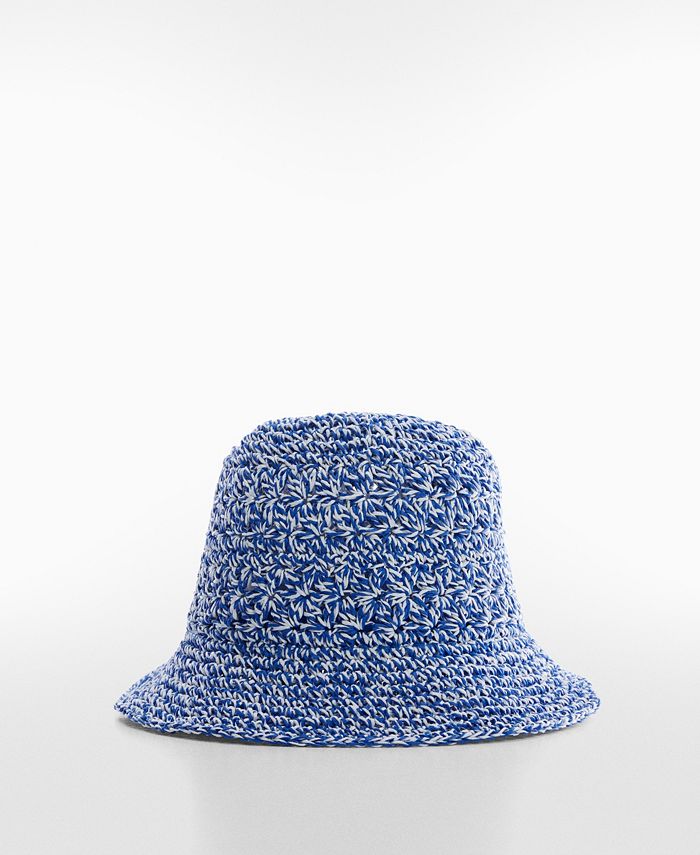 MANGO Women's Two-Tone Natural Fiber Hat - Macy's
