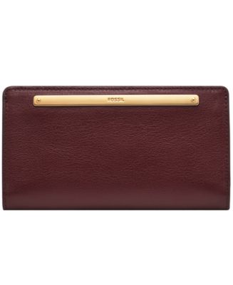 Fossil Liza Leather Slim Bifold Wallet - Macy's