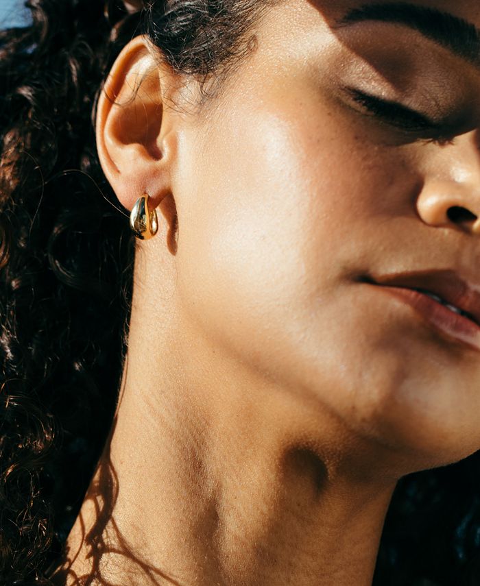 brook & york Aubrey "14k Gold" Vermeil Huggies - Macy's