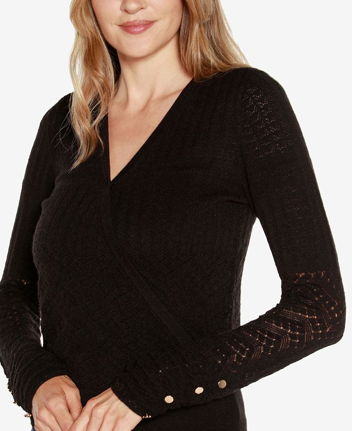 Belldini Black Label Women's V-neck Surplice Sweater - Macy's