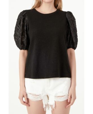Free the Roses Women's Mixed Media Knit Top - Macy's