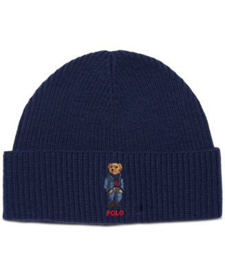 Polo Ralph Lauren Men's Embroidered Bear Cuff Hat - Macy's