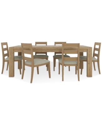 Davie Rectangular 7-Pc. Dining Set (Table & 6 Ladder Side Chairs) - Macy's
