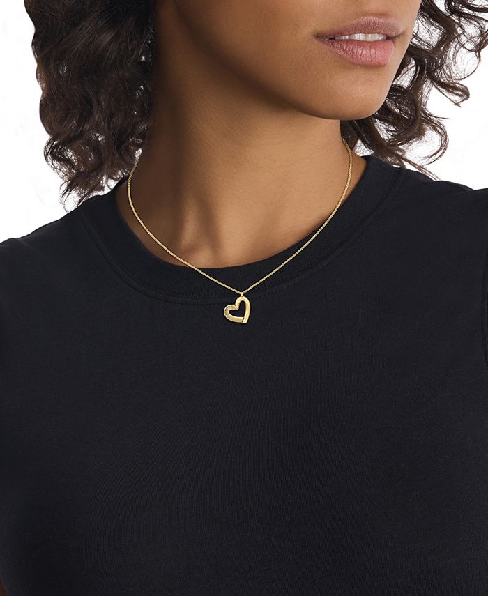 Calvin Klein Women's Stainless Heart Necklace - Macy's