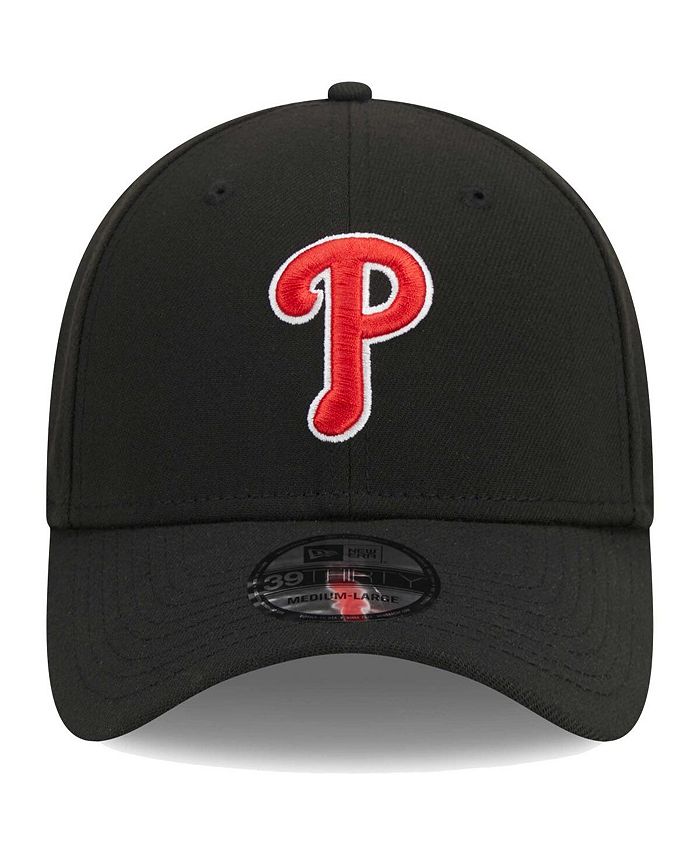 New Era Men's Black Philadelphia Phillies Logo 39THIRTY Flex Hat - Macy's