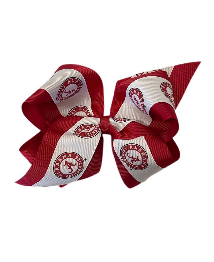 USA Licensed Bows Women's Alabama Crimson Tide Jumbo 3" Layered Bow ...