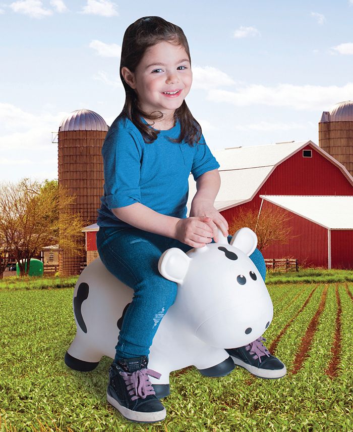 Farm Hoppers Cow Ride-On Toddler Inflatable Bounce Toy - Macy's
