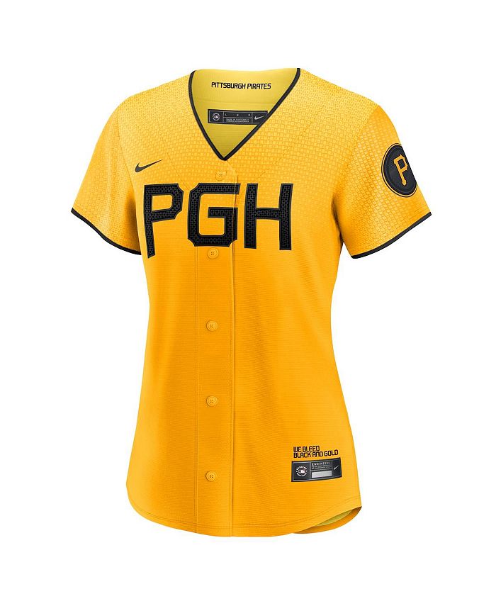 Nike Women's Gold Pittsburgh Pirates 2023 City Connect Replica Jersey ...