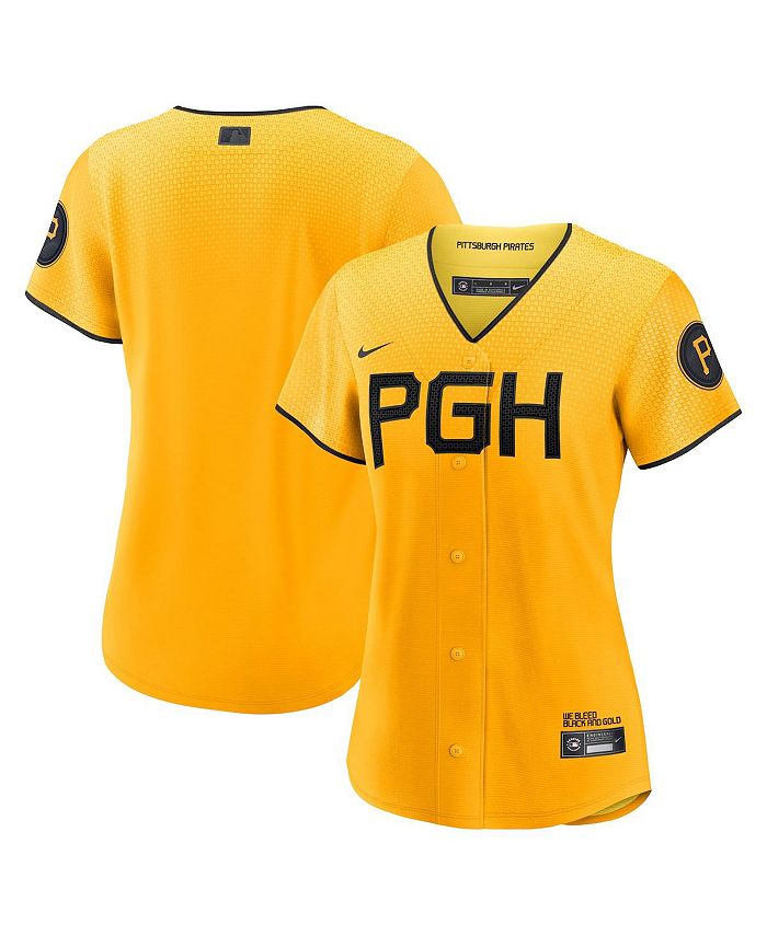Nike Women's Gold Pittsburgh Pirates 2023 City Connect Replica Jersey ...
