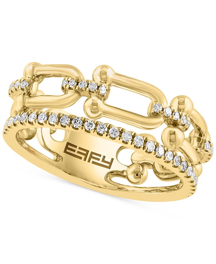 EFFY Collection EFFY® Diamond Horsebit Statement Ring (1/4 ct. t.w ...