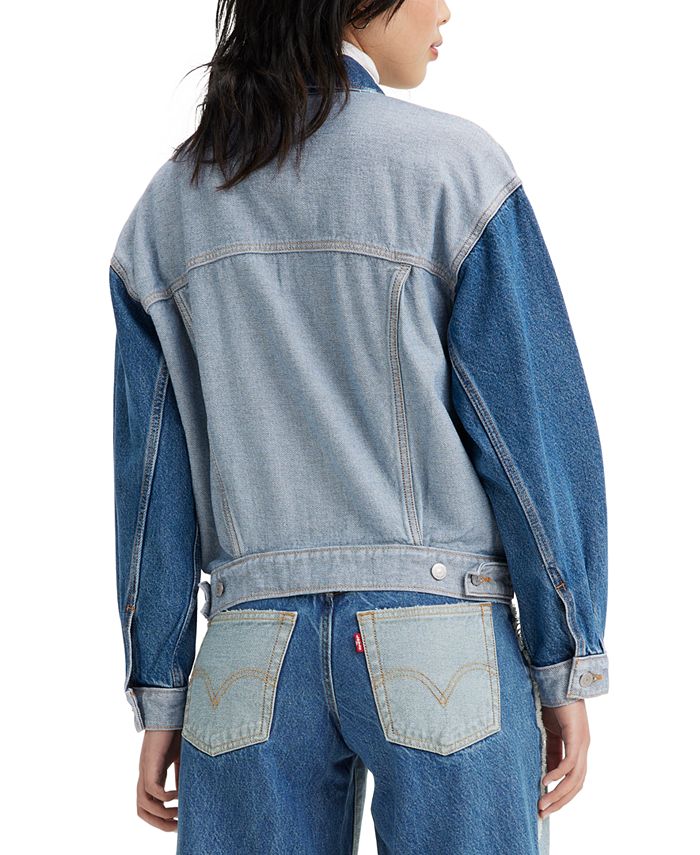 Levi's Women's Inside-Out Two-Toned '90s Cotton Trucker Jacket - Macy's