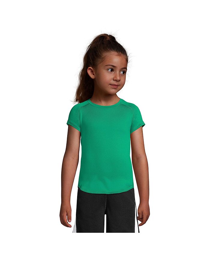 Lands' End Girls School Uniform Short Sleeve Active Gym T-shirt - Macy's