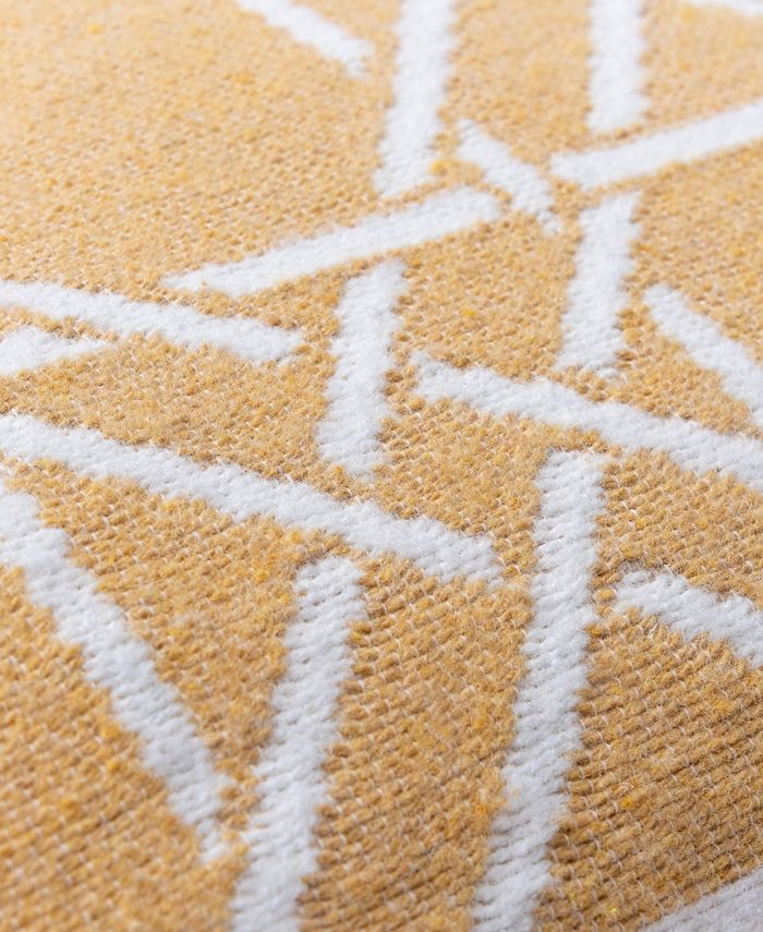 Brooks Brothers Lattice Work Decorative Cotton Pillow - Macy's