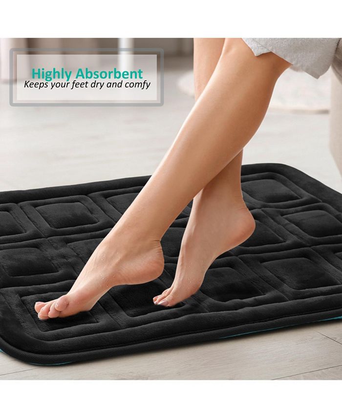 Clara Clark Ultra Soft Non-Slip Plush Memory Foam Bath Rug - Large 20 ...