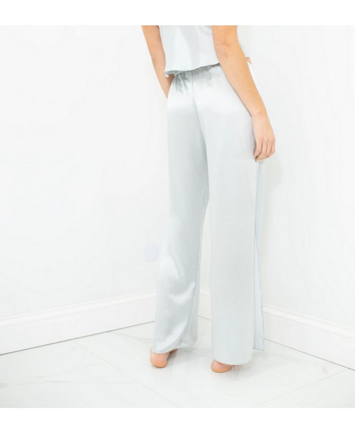 Le Laurier Bridal Women's Silk Pant - Side Seam Slit - Silk Collection ...