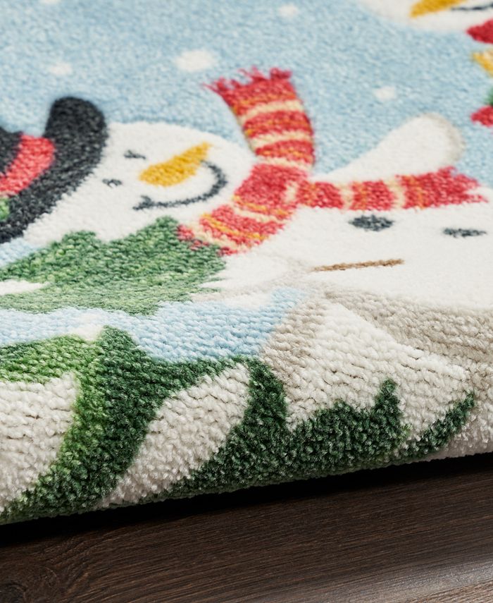 Nourison Home Nourison Snowmen Accent Rug, 18" x 30" - Macy's