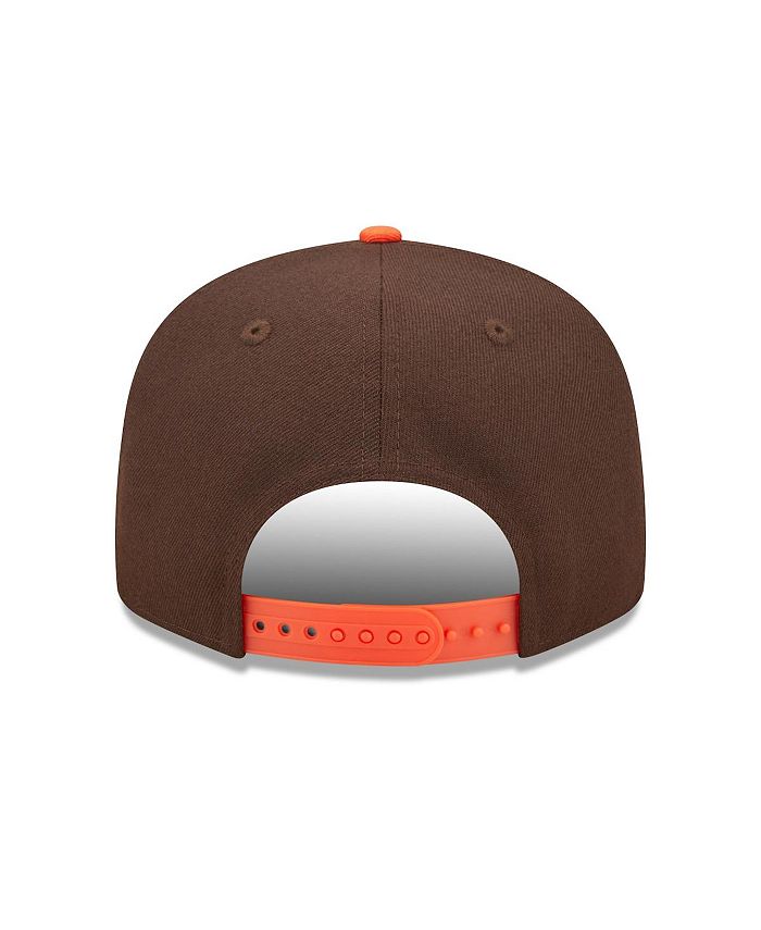 New Era Men's Brown, Orange Cleveland Browns Wordmark Flow 9FIFTY ...