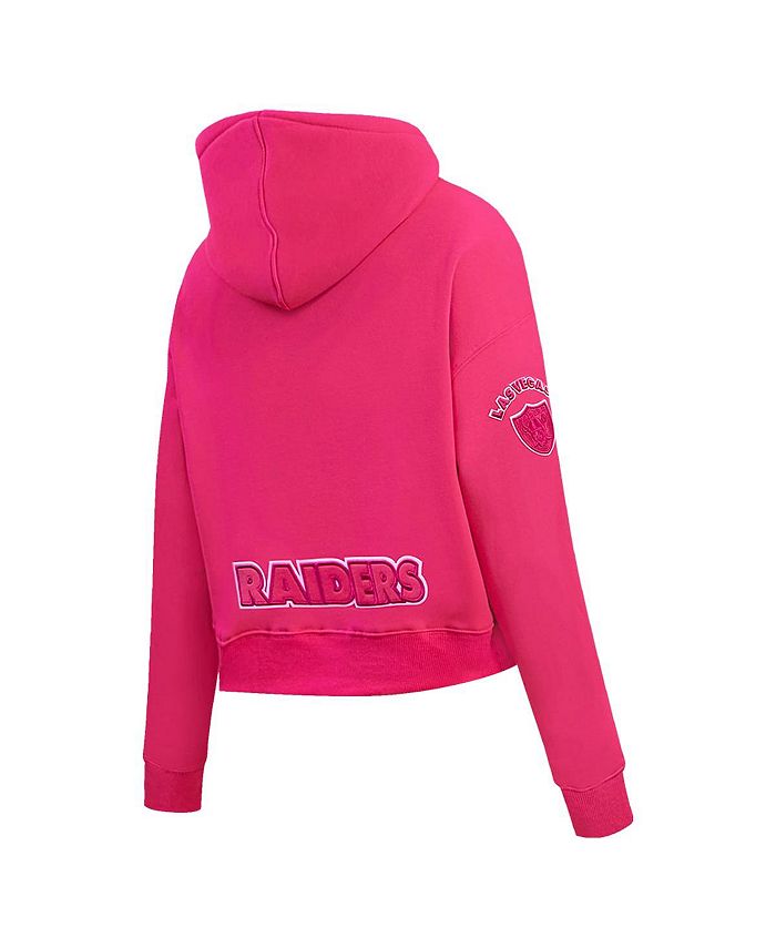 Pro Standard Women's Las Vegas Raiders Triple Pink Cropped Pullover ...