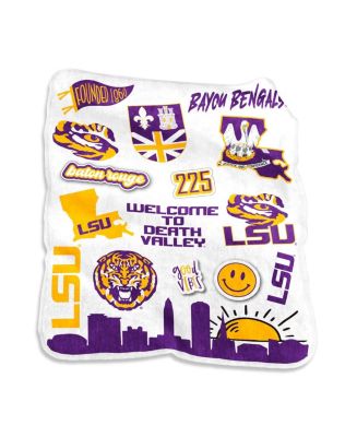 LSU Tigers 50'' x 60'' Native Raschel Plush Throw Blanket - Macy's