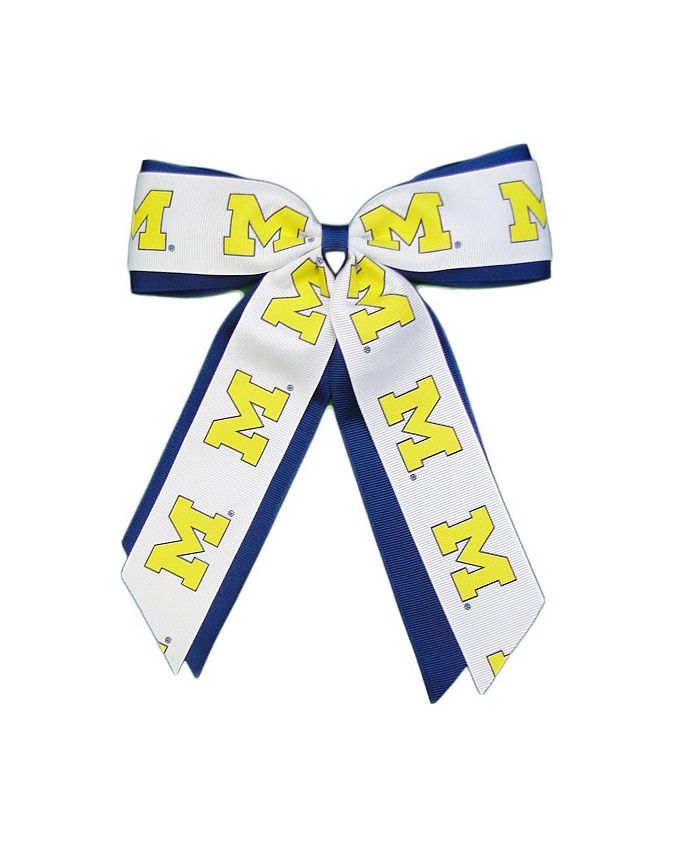 USA Licensed Bows Women's Michigan Wolverines Jumbo Cheer Ponytail ...