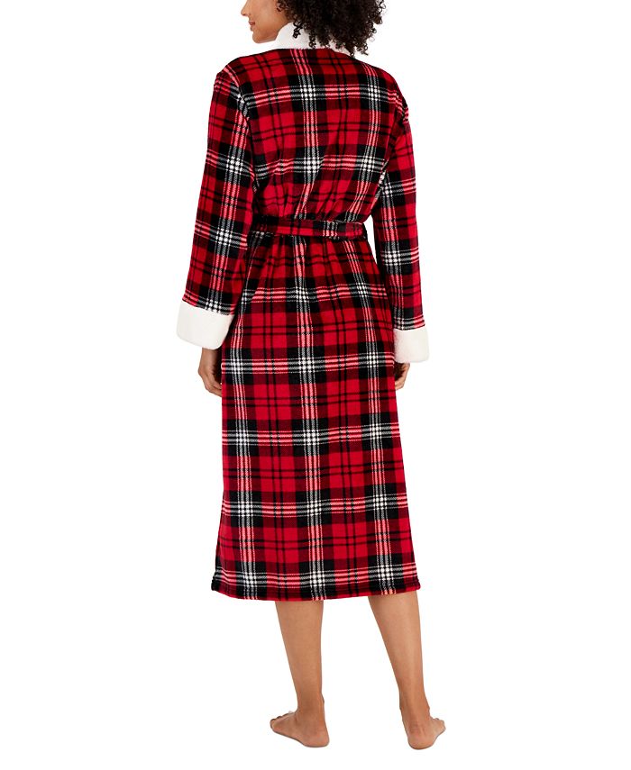 Charter Club Women's Long-Sleeve Plaid Self-Tie Robe, Created for Macy ...
