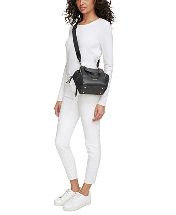 Calvin Klein Marble Mixed Material Triple Compartment Convertible ...