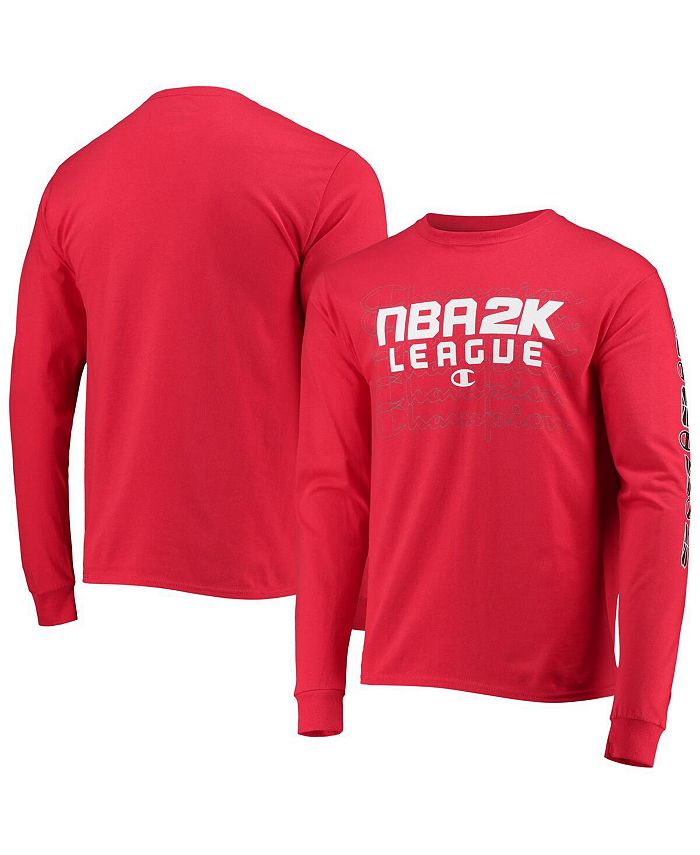 Champion Men's Red NBA 2K League Long Sleeve T-shirt - Macy's