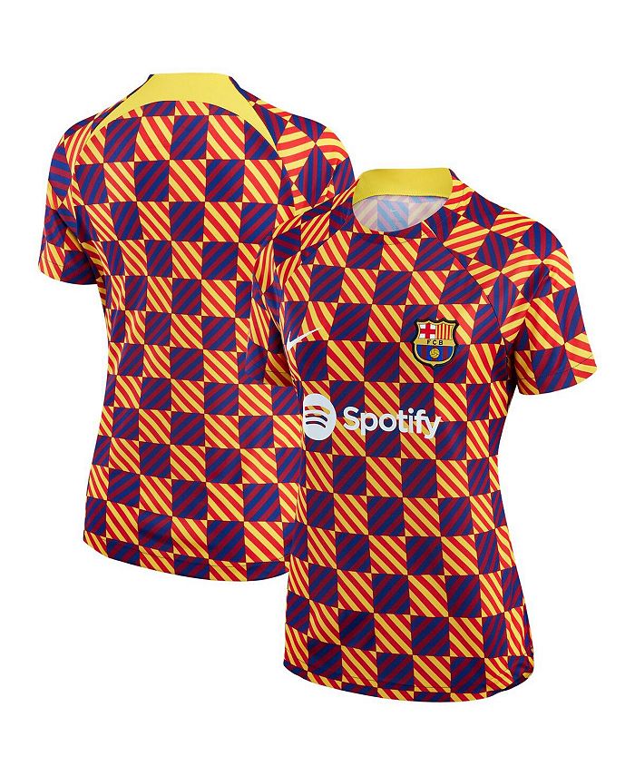 Nike Women's Yellow Barcelona 2022/23 Pre-Match Raglan Performance Top ...