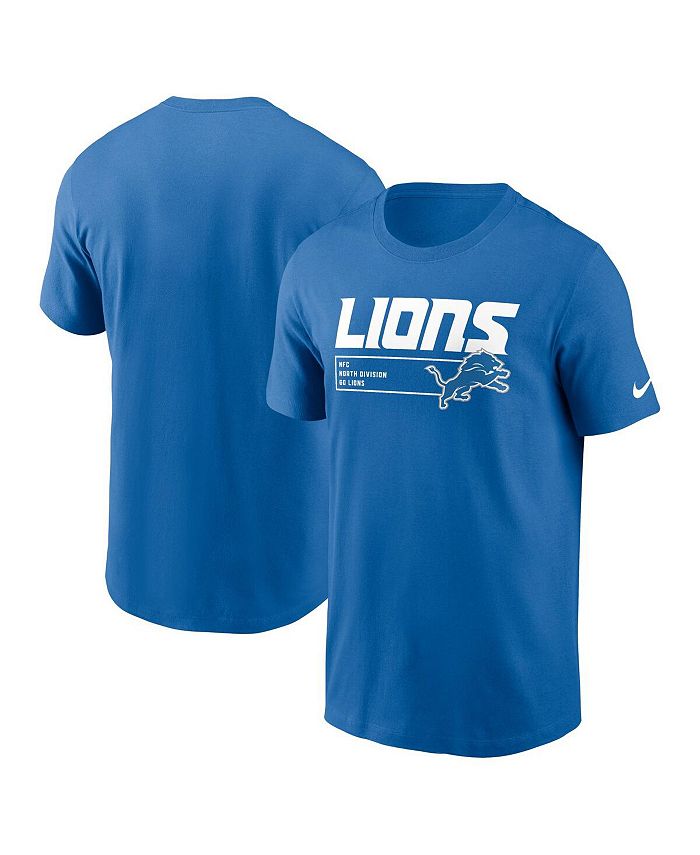 Nike Men's Blue Detroit Lions Division Essential T-shirt - Macy's