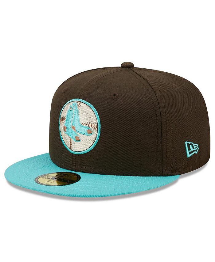 New Era Men's Brown, Mint Boston Red Sox Walnut Mint 59FIFTY Fitted Hat ...