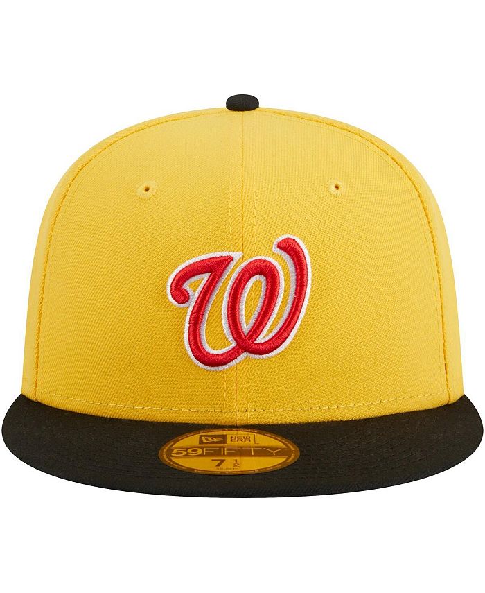 New Era Men's Yellow, Black Washington Nationals Grilled 59FIFTY Fitted ...