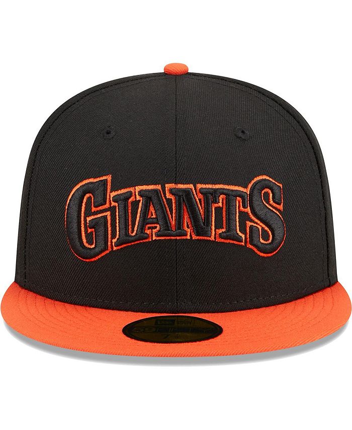 New Era Men's Black San Francisco Giants Retro Jersey Script 59FIFTY ...