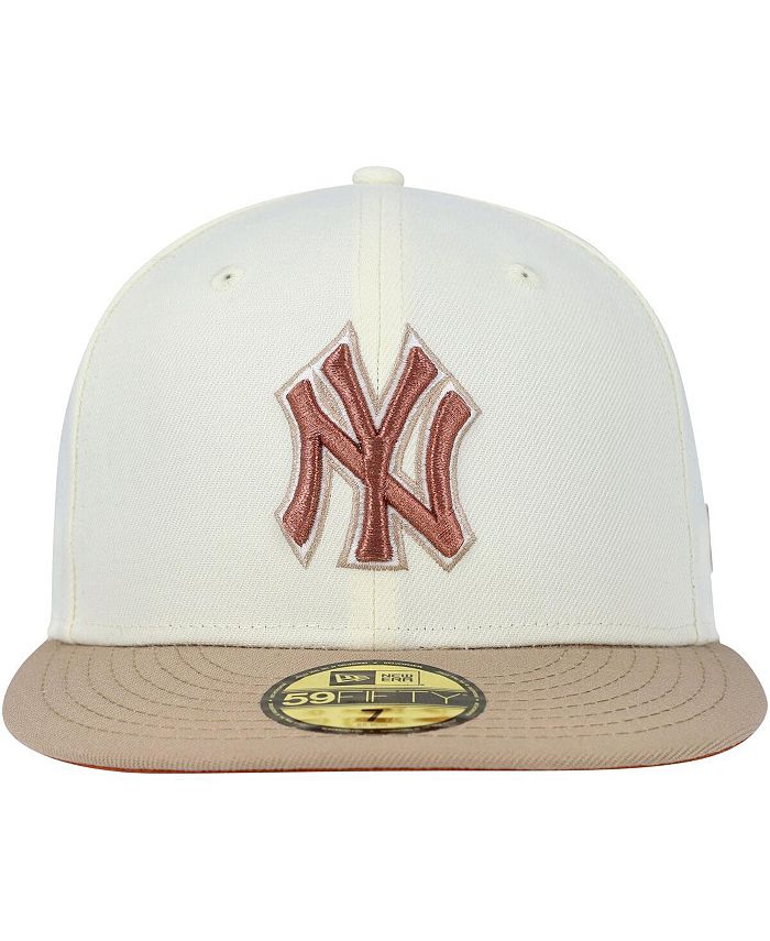 New Era Men's Cream New York Yankees Chrome Camel Rust Undervisor ...