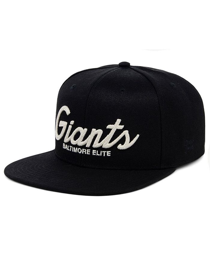 Rings & Crwns Men's Black Baltimore Elite Giants Snapback Hat - Macy's