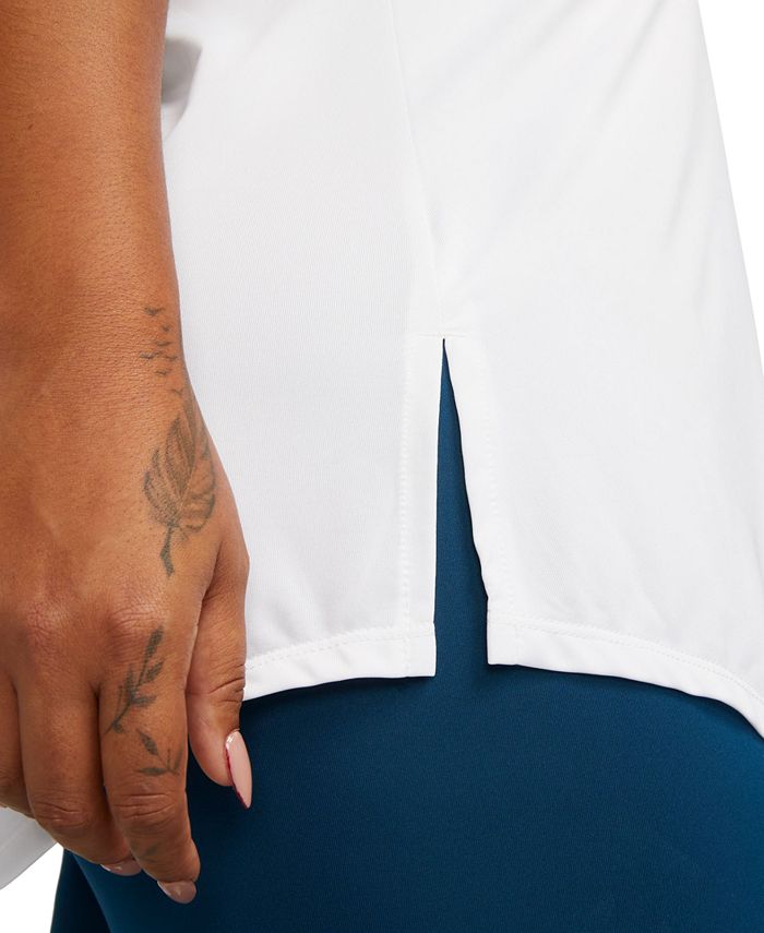 Nike Dri-FIT Plus Size Racerback Curved-Hem Tank Top - Macy's