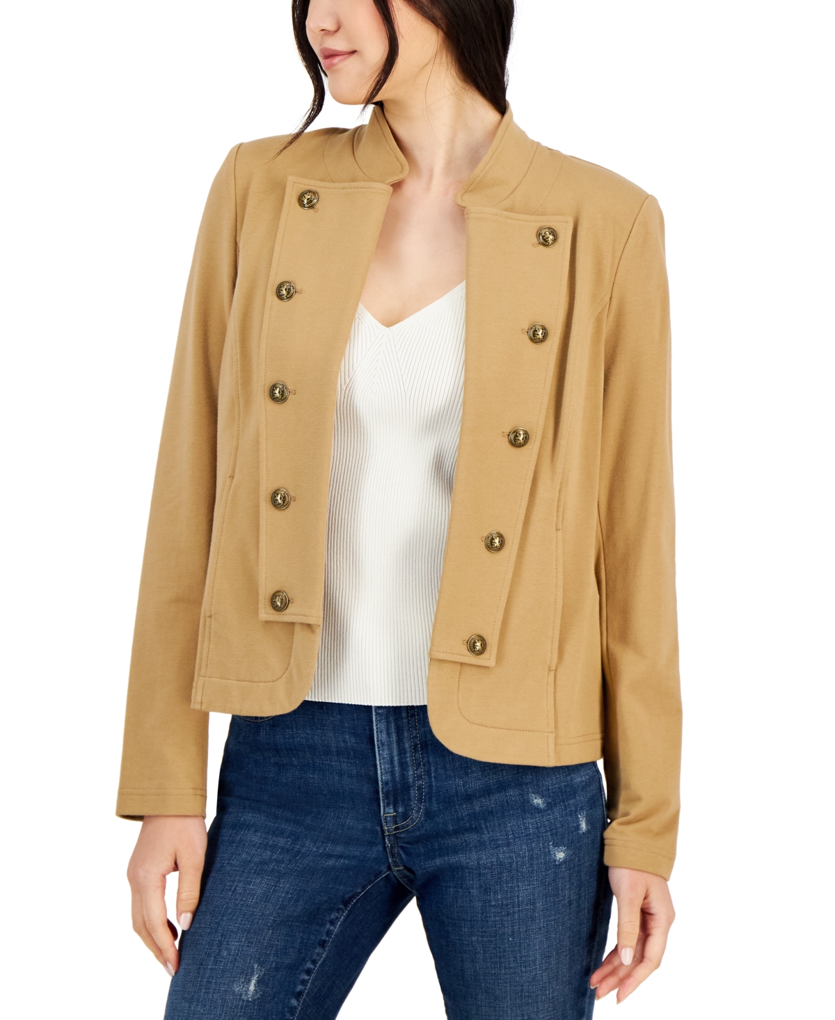 Click here for Tommy Hilfiger Womens Military Band Jacket - Tigr... prices