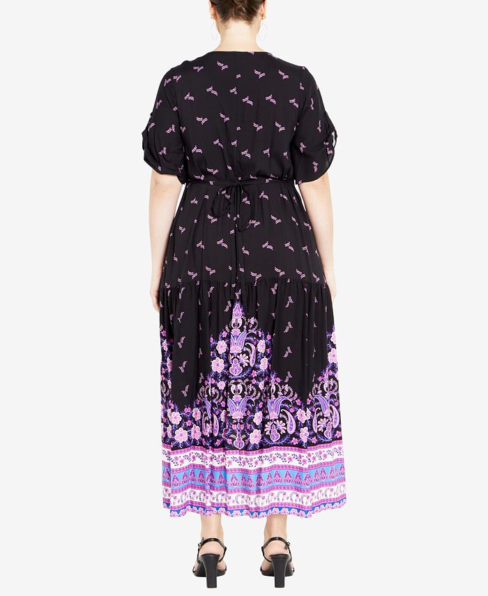 Avenue Plus Size Val Placement Maxi Dress - Macy's